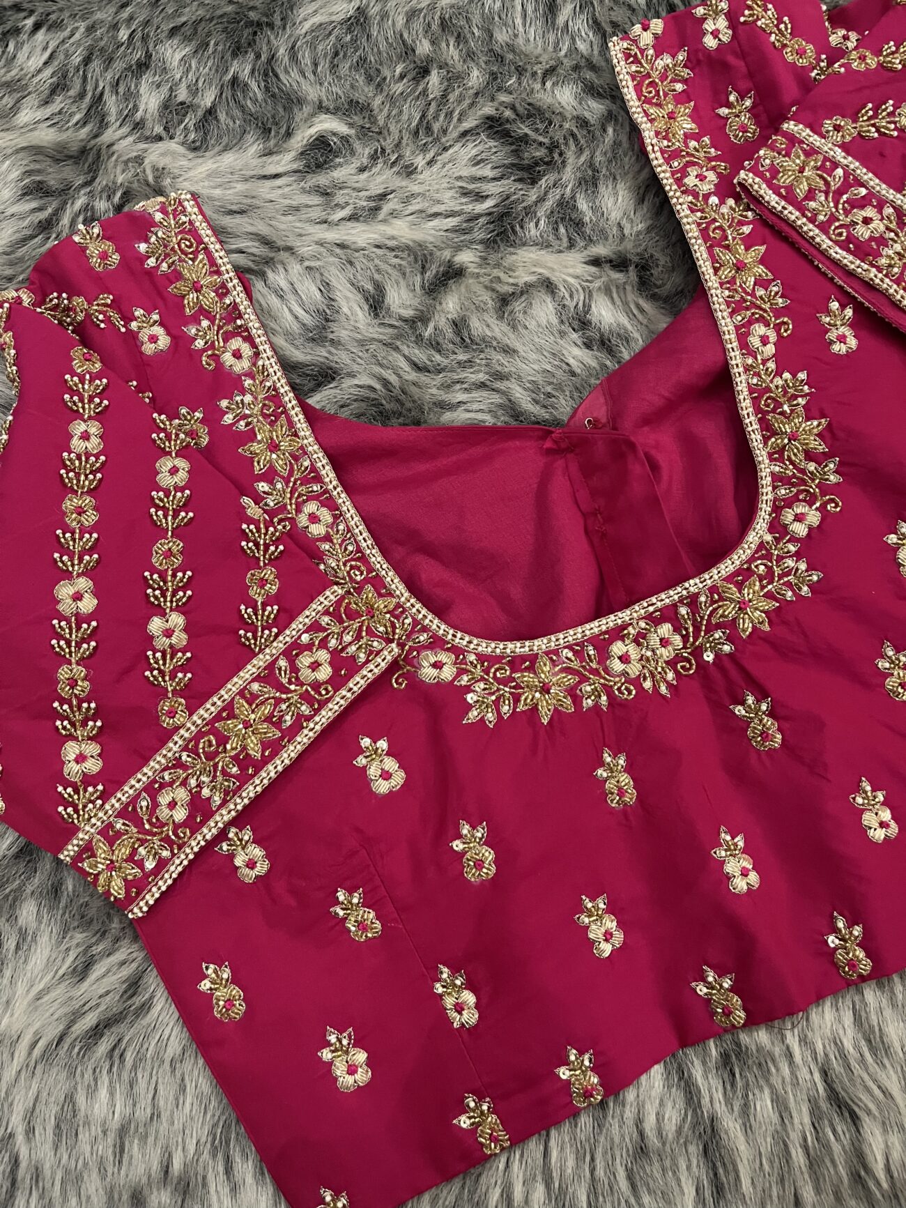 Classic Hand embroidery Aari work Blouse - Embroidery Wale